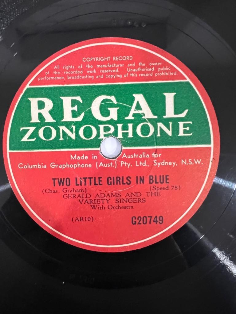 GERALD ADAMS- after the ball is over/two little girls in blue 78rpm ...