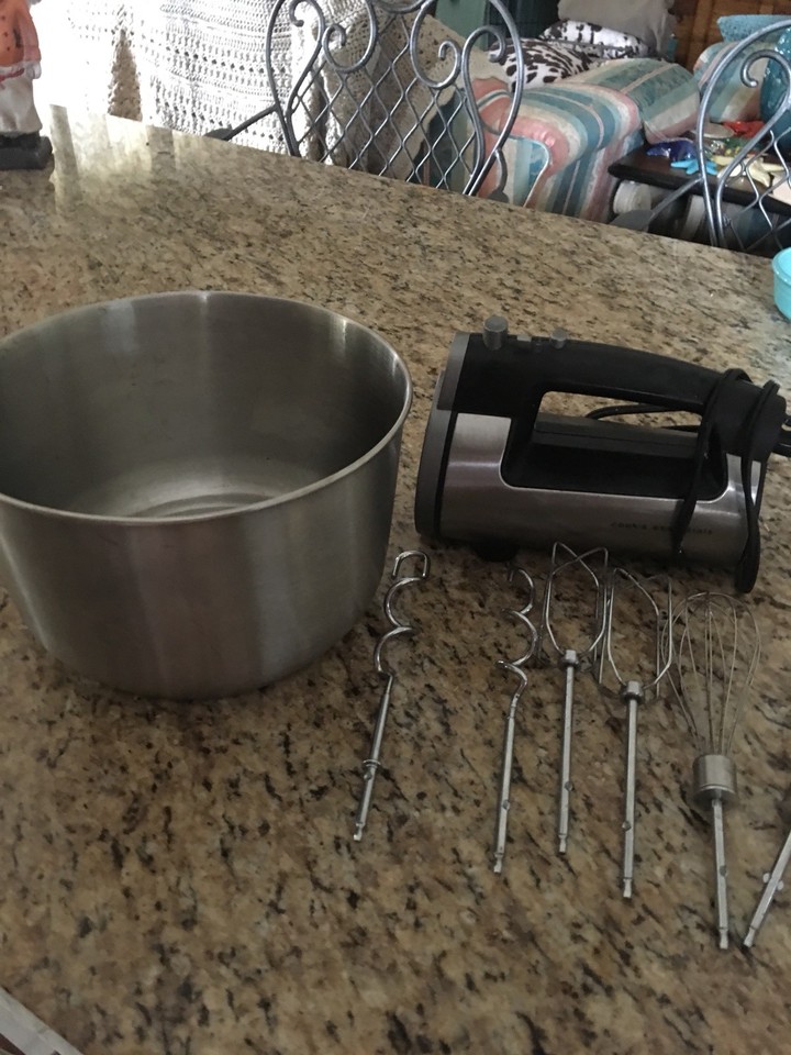 Cook Essentials Hand Mixer With SS Bowl Whisks & Mixer Attachments | eBay