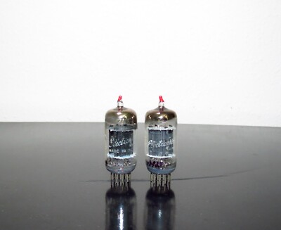 RARE SELECTED Matched Pair Ken-Rad 12au7/ECC82 Black Plates tubes ...
