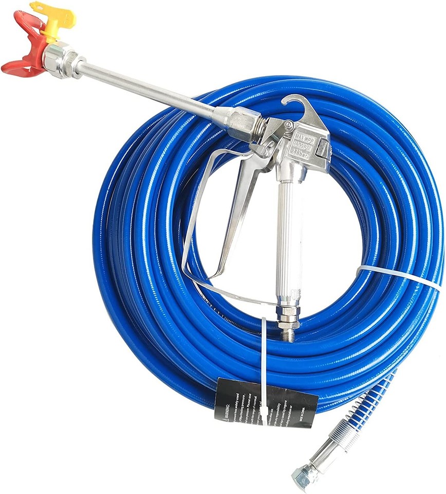 50ft x 1/4" Airless Paint Spray Hose kit Sprayer Gun Flexible Fiber ...