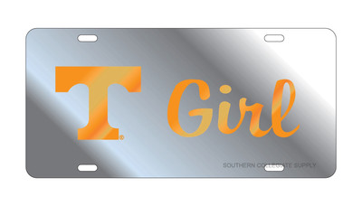 UT UNIVERSITY OF TENNESSEE Mirrored T GIRL License Plate / Car Tag | eBay