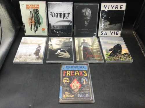 Lot of (9) Criterion Collection Directors & Horror DVDs Region 1 Freaks ...