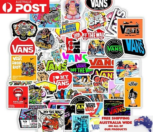 50x Vans Brand Logo Sticker Pack Waterproof Graffiti Decal Skateboard ...