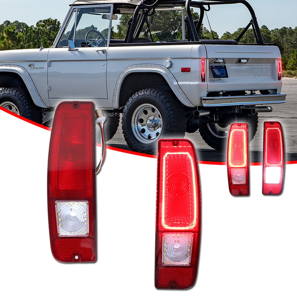 Pair Red LED Tail Lights For 1967-1972 Ford Truck F100/250/350 E100 ...