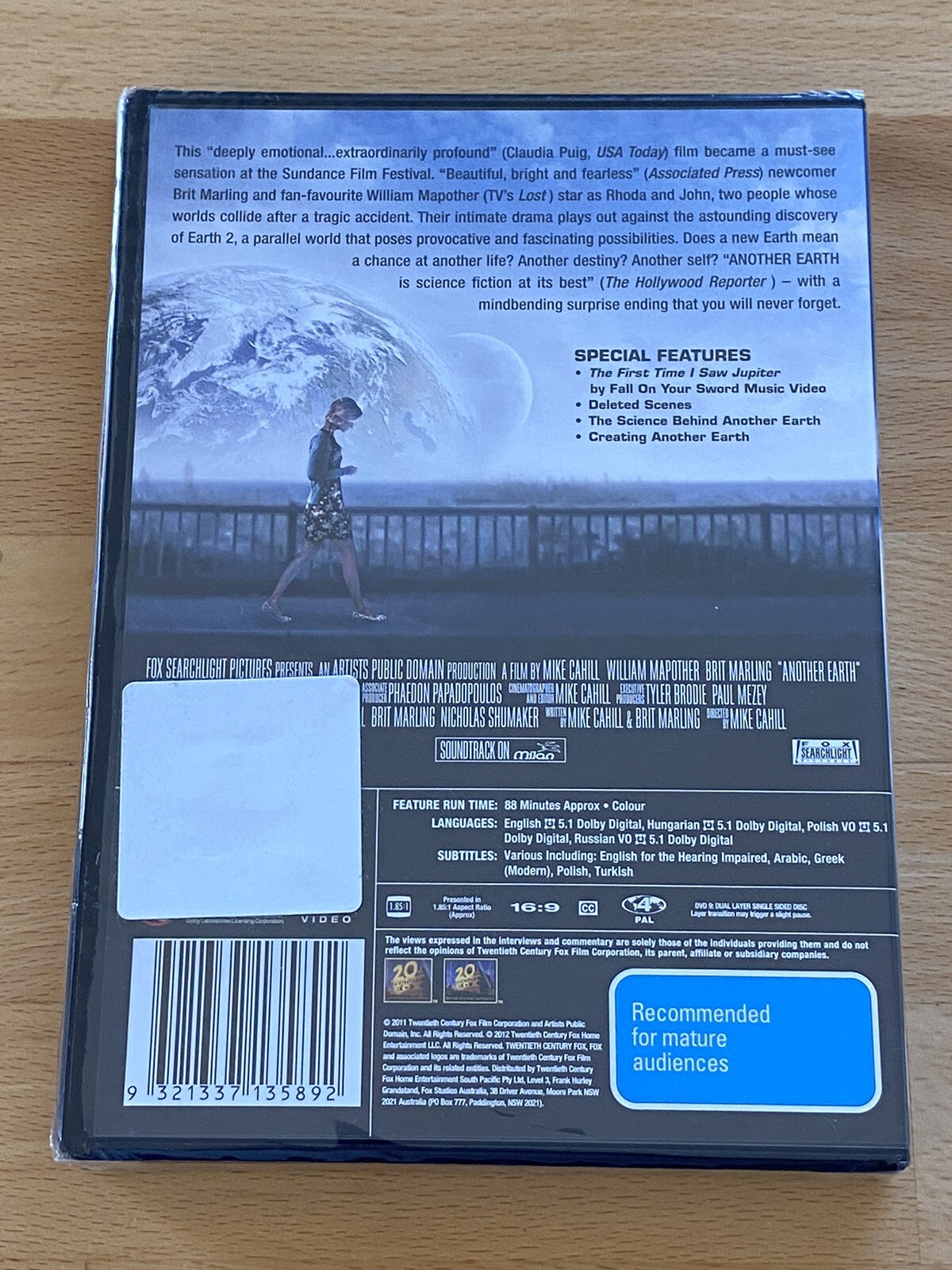 Another Earth DVD Brit Marling William Mapother Region 4 New & Sealed ...