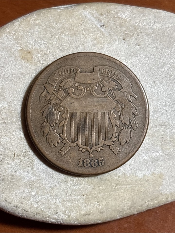 1865 Shield Two 2 Cents COPPER COIN | eBay