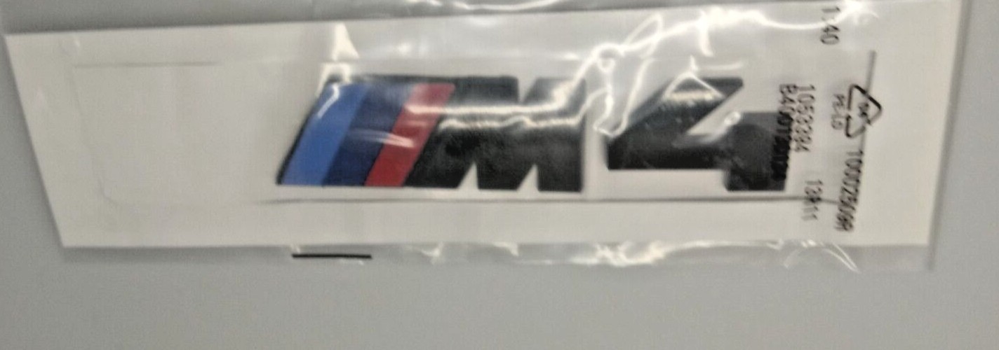 BMW Black M4 Badge Rear Emblem Genuine 51148068579 for sale online ...