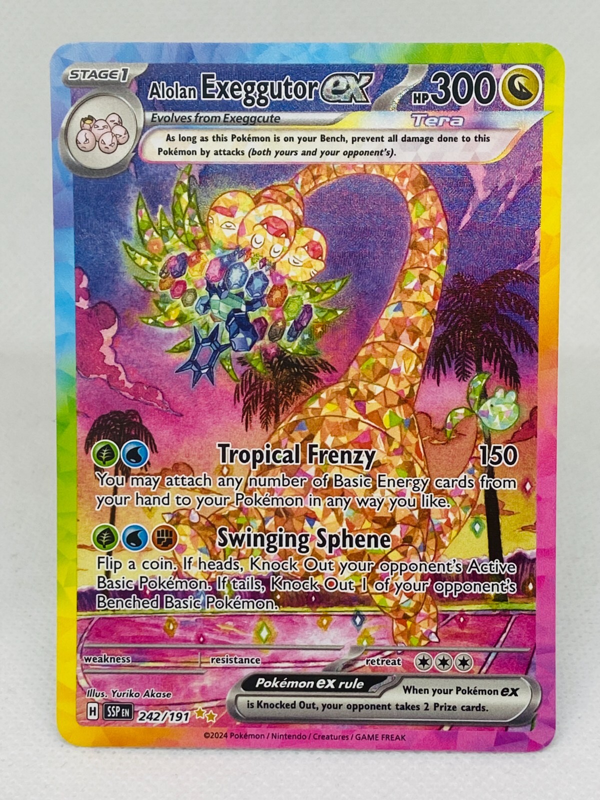 Alolan Exeggutor ex 242/197 Alt Art SIR Surging Sparks Pokemon TCG | eBay