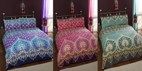 Paisley Duvet Cover Reversible Bedding Set Asha Bohemia Style | eBay UK