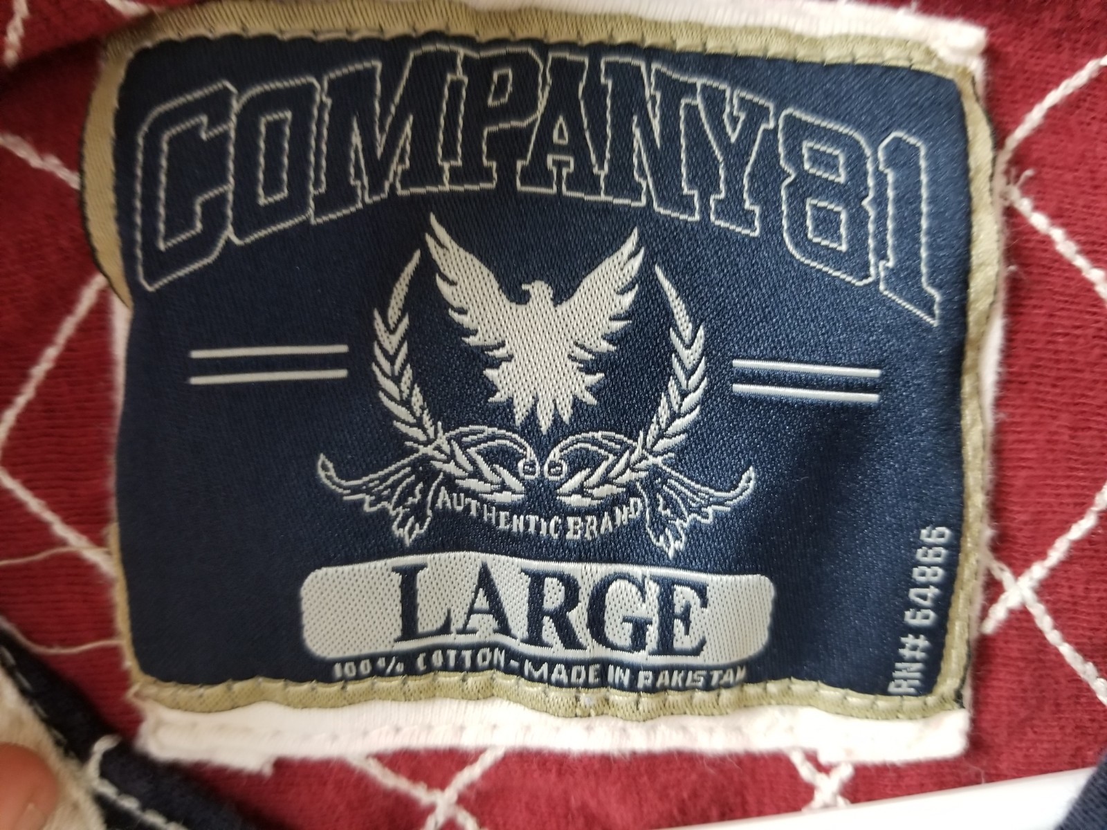 Company 81 Men's Long Sleeve Polo Shirt Large Company Eighty One ...