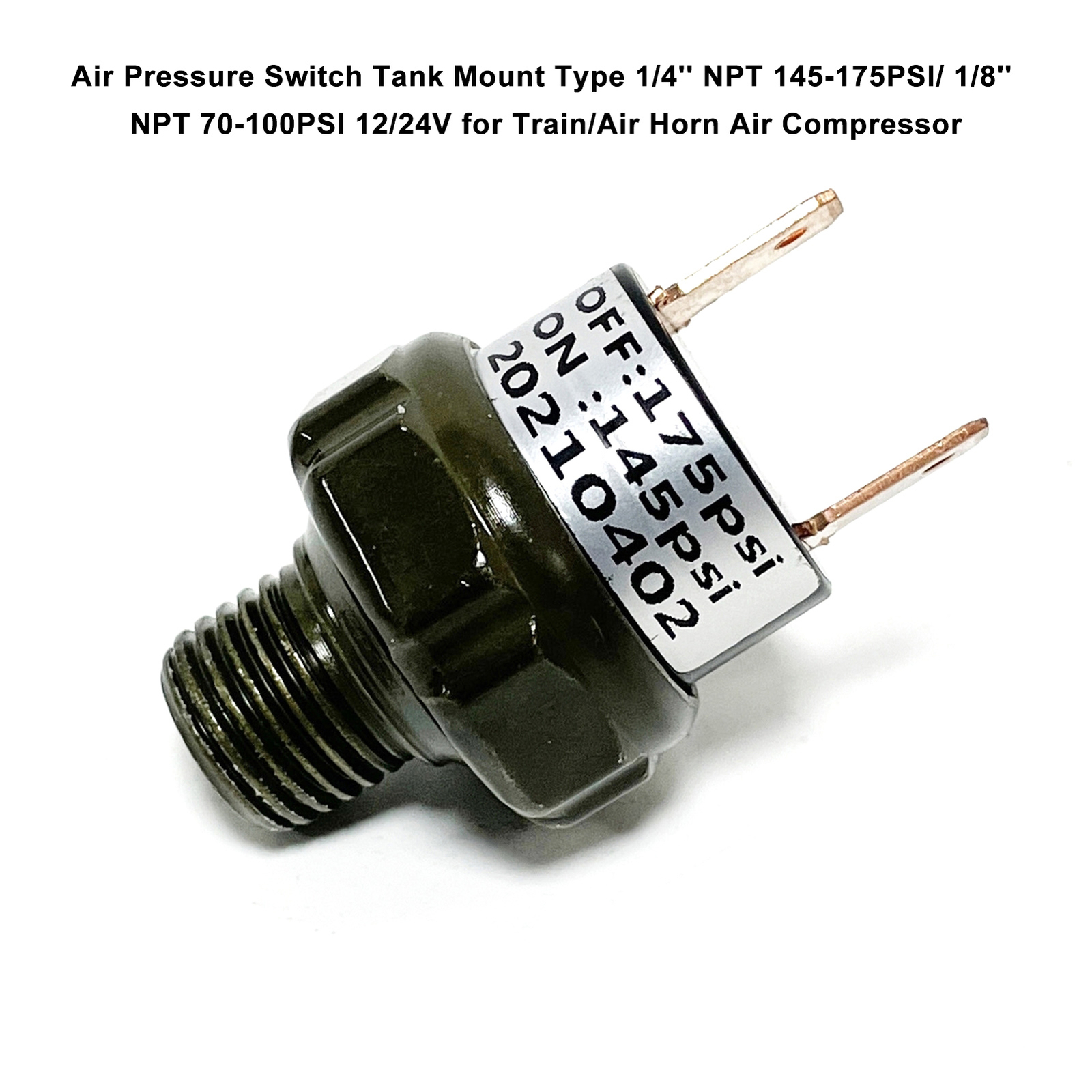 Pressure Switch Mount Type 1/4'' NPT 145-175PSI/ 1/8'' NPT L4O4 | eBay