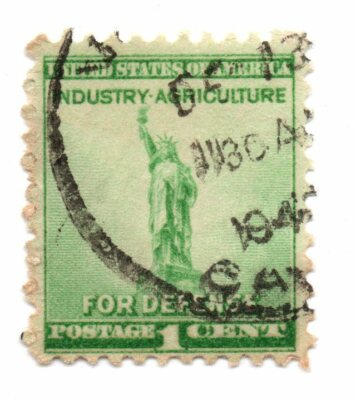 Scott #899 US Stamp 1940 1c Statue of Liberty For Defense Used (a14) | eBay