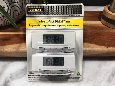 Defiant Automatic 15 Amp Digital 24-Hour Slim Fit Indoor Plug-In Timer ...