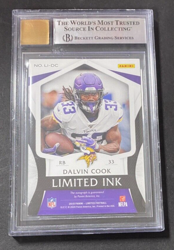 2019 PANINI LIMITED DALVIN COOK AUTO 03/35 BGS 8.5 9 AUTO MINNESOTA ...