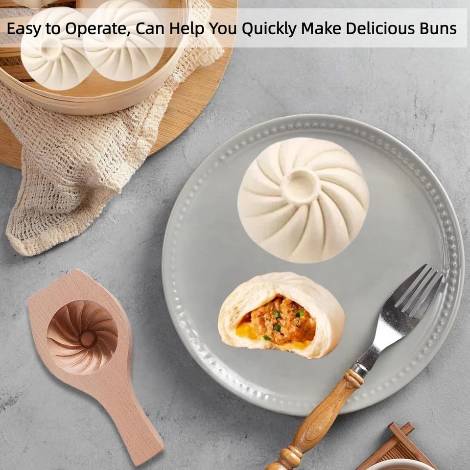 Wooden Bao Bun Maker,Baozi Maker Machine,Wooden Steam Bun Mold,This ...