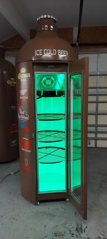 Bevador / Beerador Refrigerator (beer bottle shape) Mancave cooler, Bar ...
