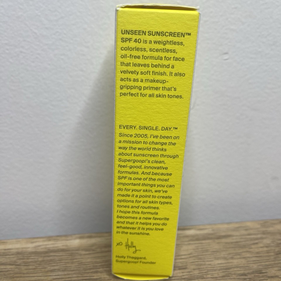 Supergoop! Unseen Sunscreen SPF 40 Weightless Clean Vegan Oil Free ...