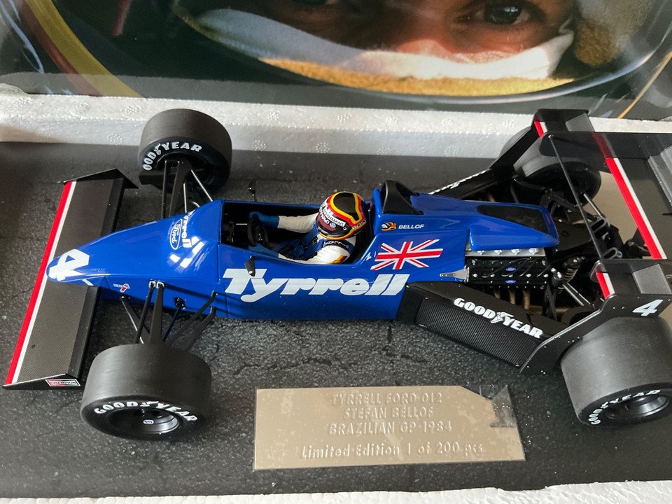 Minichamps Tyrrell Ford 012 Stefan Bellof „Brazilian GP 1984“ in 1/18 ...