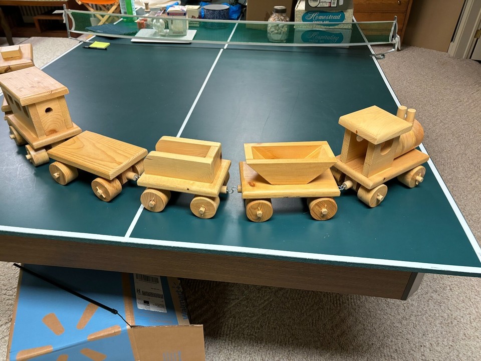 Vintage wooden train set | eBay