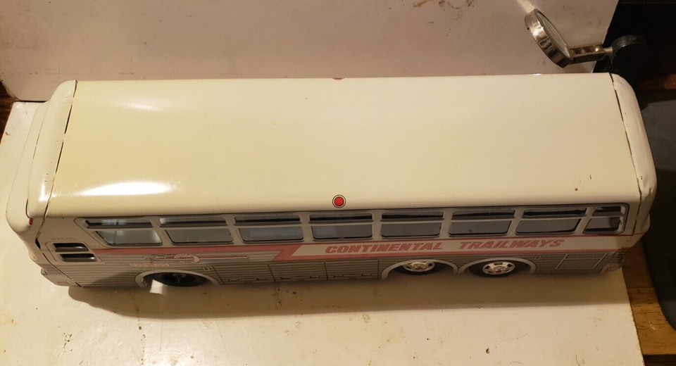 Charmy Toy Continental Trailways Silver Eagle Express Bus Friction Tin ...