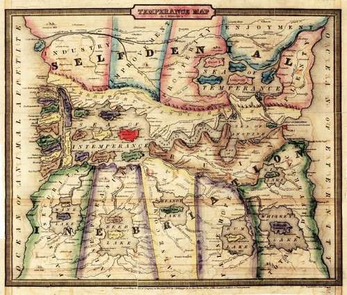 1838 Temperance Map Vintage History Wall Art Poster Print Man-cave ...