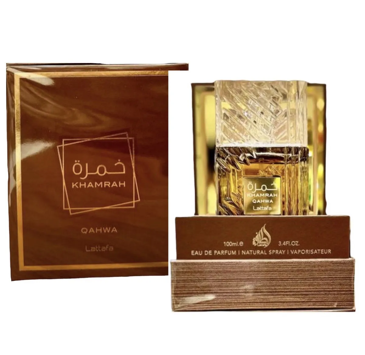 NEW Lattafa Khamrah Qahwa 100ml (3.4oz) Eau De Parfum Spray- Arabian ...