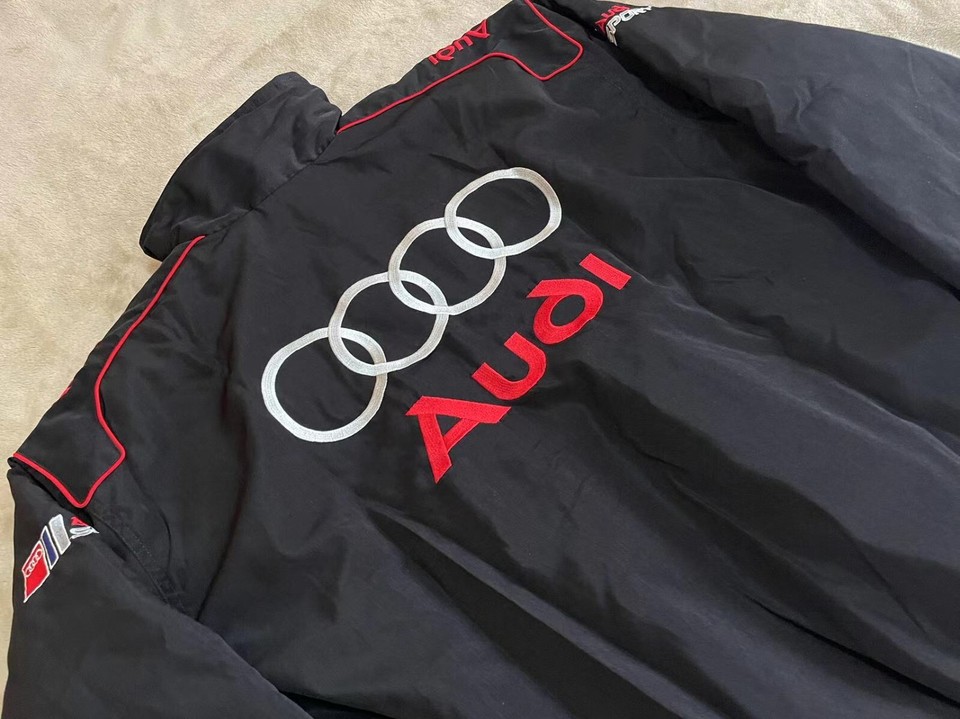 Unisex Adult F1 Racing Jacket, Audi Jacket Black,Ebroidered Cotton ...