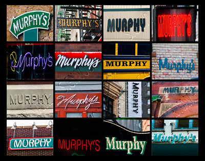 MURPHY Name Poster featuring photos of actual signs | eBay