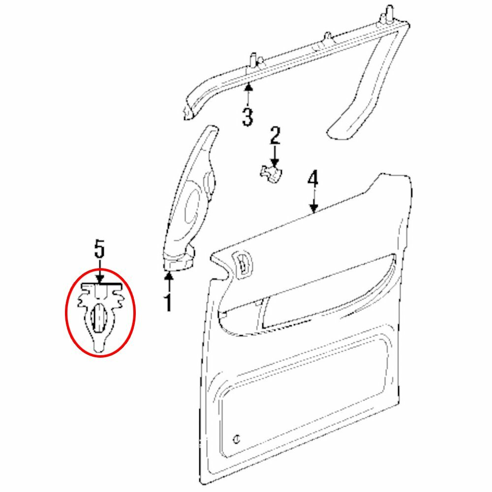 Set of 50 Door Panel Retainer Trim Clip For Jeep For Dodge For Chrysler ...