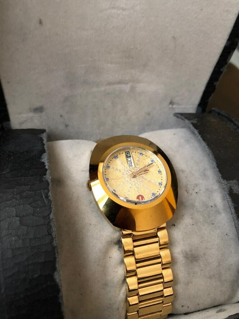 Rado DiaStar Original Men's Yellow Gold Blue Simili Stone Rado DiaStar Original Men's Yellow Gold Blue Simili Stone