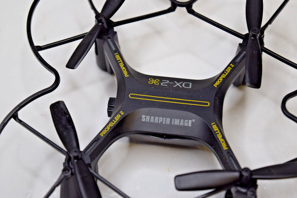 SHARPER IMAGE DX-2 Rechargeable Remote Quadcopter/ Stunt Drone No ...