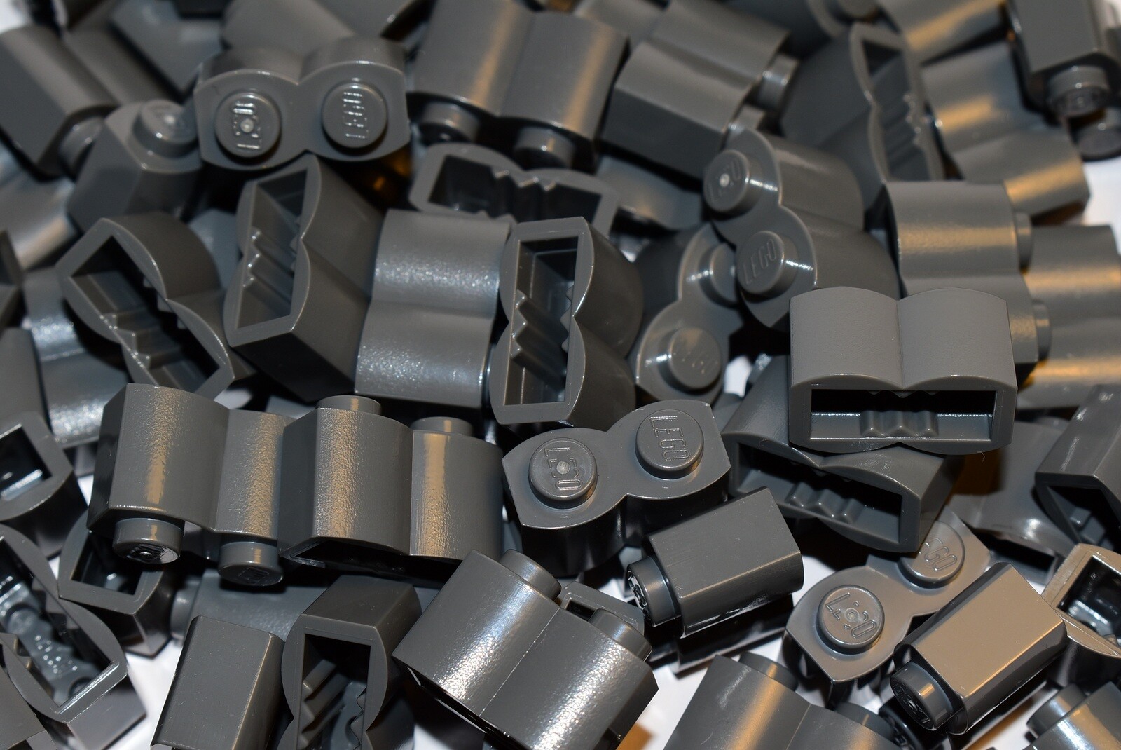 😀 LEGO bricks LOG modified 1x2 (pack of x50) # DARK GREY wall house 😀 ...