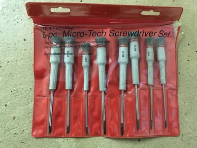 Sears Craftsman Professional 8 pc Micro-Tech Screwdriver Set Storage ...