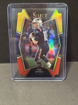 2021 PANINI SELECT MAC JONES YELLOW & RED PRIZM DIE CUT PREMIER LEVEL ...