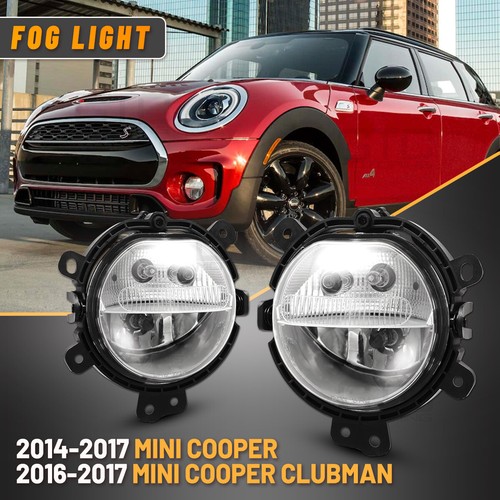 DRL Fog Lights for 14-17 Mini Cooper 16-17 Clubman Replace Clear Bumper ...