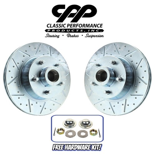 CPP 1973-74 Dodge Challenger Disc Brake Rotors Cross Drilled Zinc ...