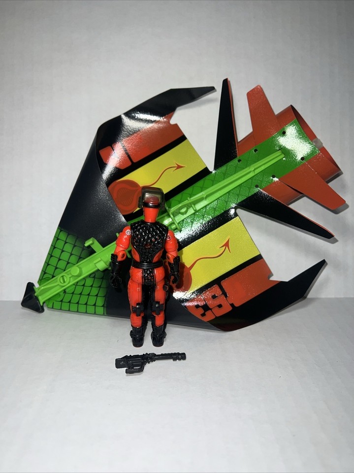 1992 GI JOE AIR COMMANDOS COBRA AIR DEVIL v1 100% COMPLETE WITH GLIDER ...