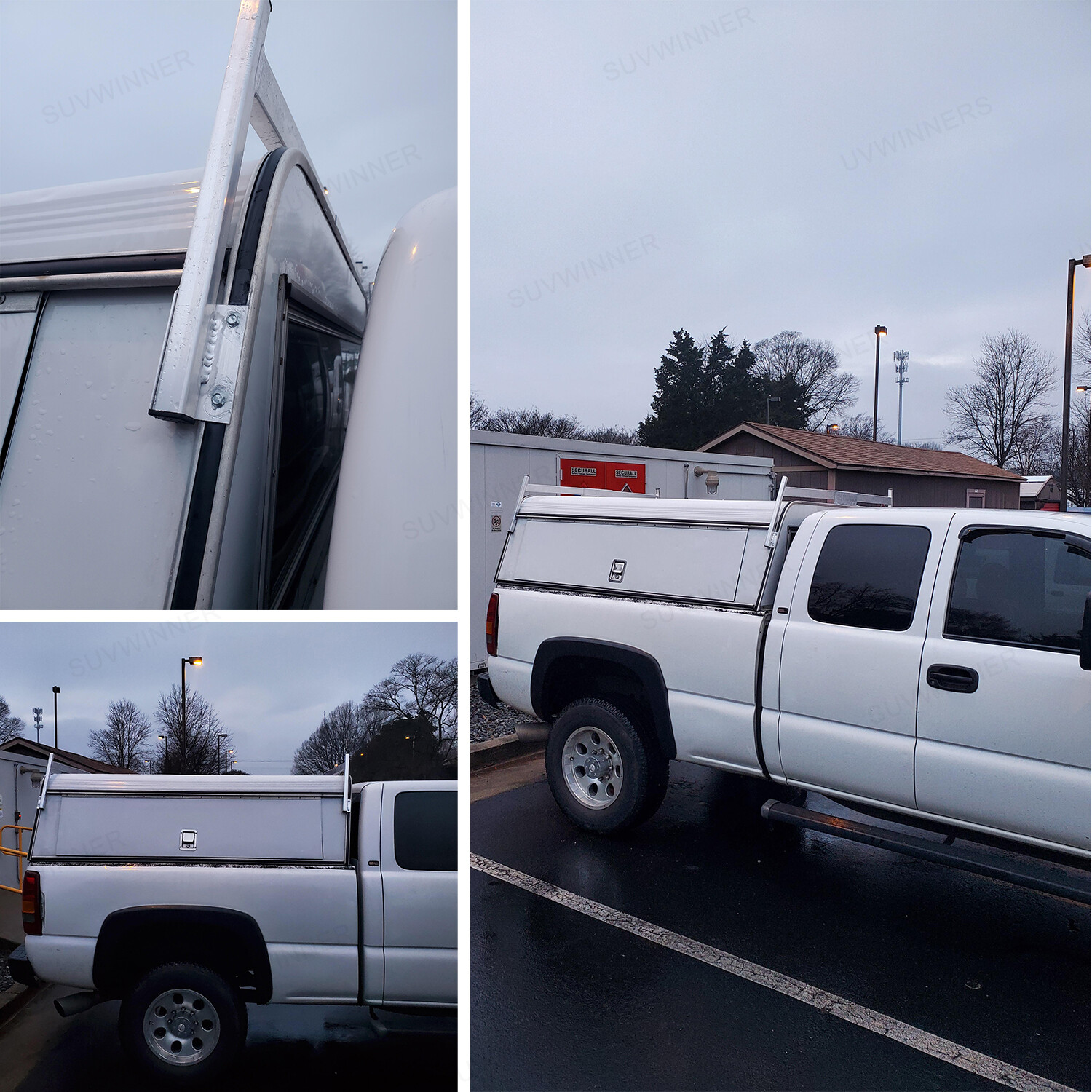 Aluminum Truck Cap & Topper Ladder Roof Rack for Pickup Camper Shell ...