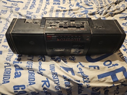 Vintage Sharp WQ-T222 TWINCAM Double Cassette 1 Slot AM/FM Stereo ...