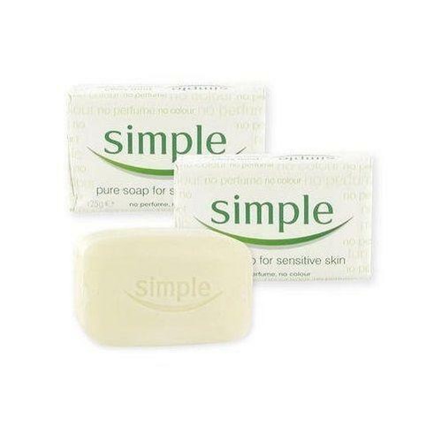 Simple - 2x Pure Soap Bars 125g For Sensitive Skin Face & Body Gentle ...