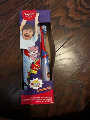 Colgate Kids Ryan's World Battery Powered Toothbrush. Extra Soft NEW ...