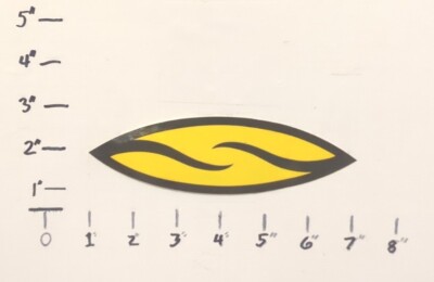 Vintage Smith Optics 6" Original Sticker Yellow Black Surf Skate Fish ...
