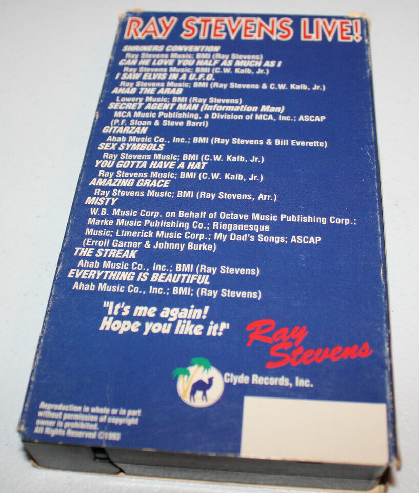 Ray Stevens Live (VHS 1993) Claude Cauffman, Janice Copeland, Gary ...