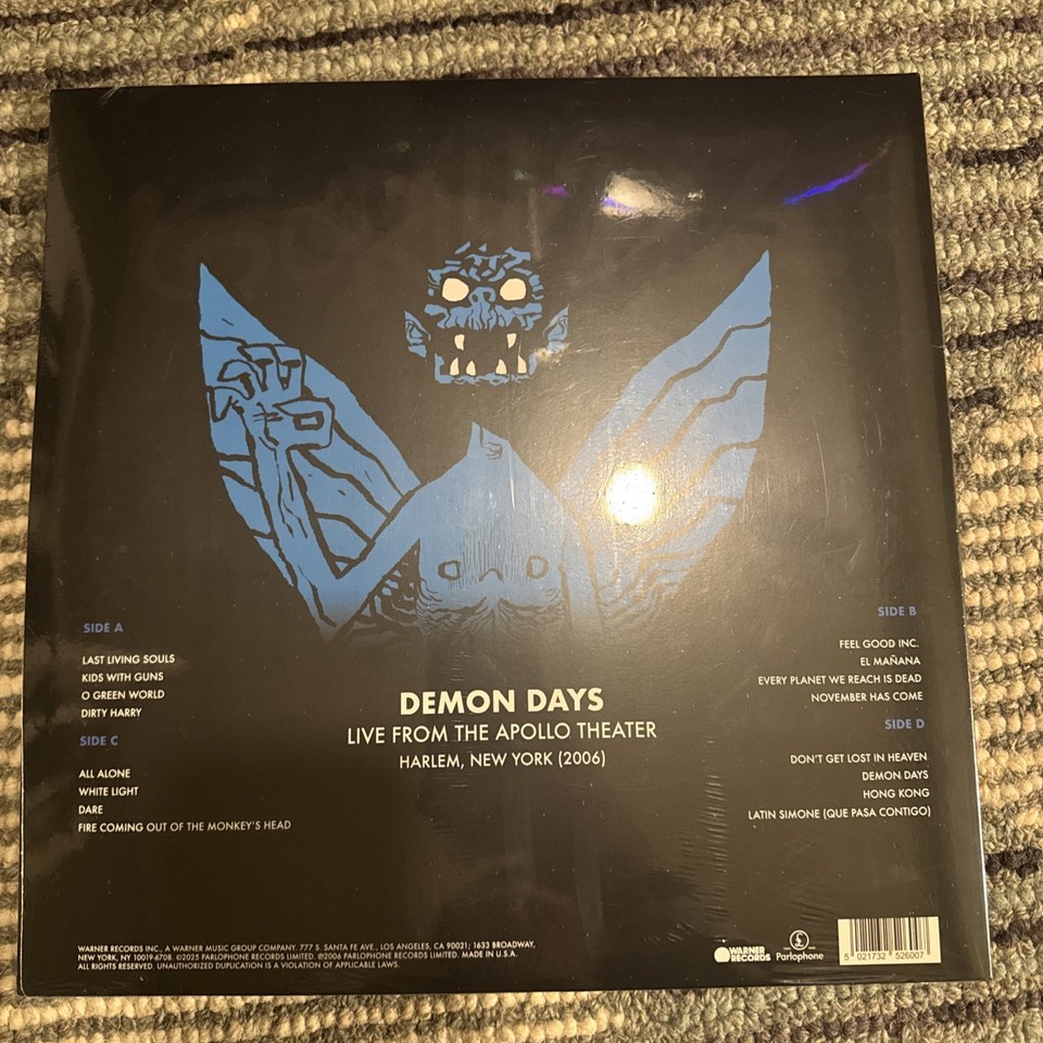 GORILLAZ - Demon Days Live From The Apollo Theatre 2xLP Red Vinyl RSD ...