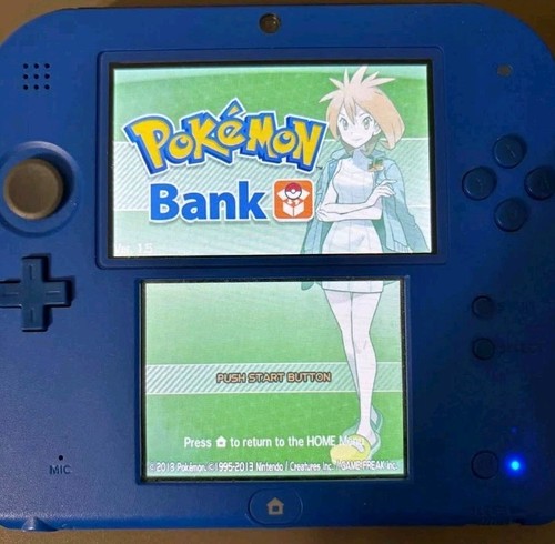 Nintendo 2DS Electric Blue With Pokémon Bank And Tranporter Console ...