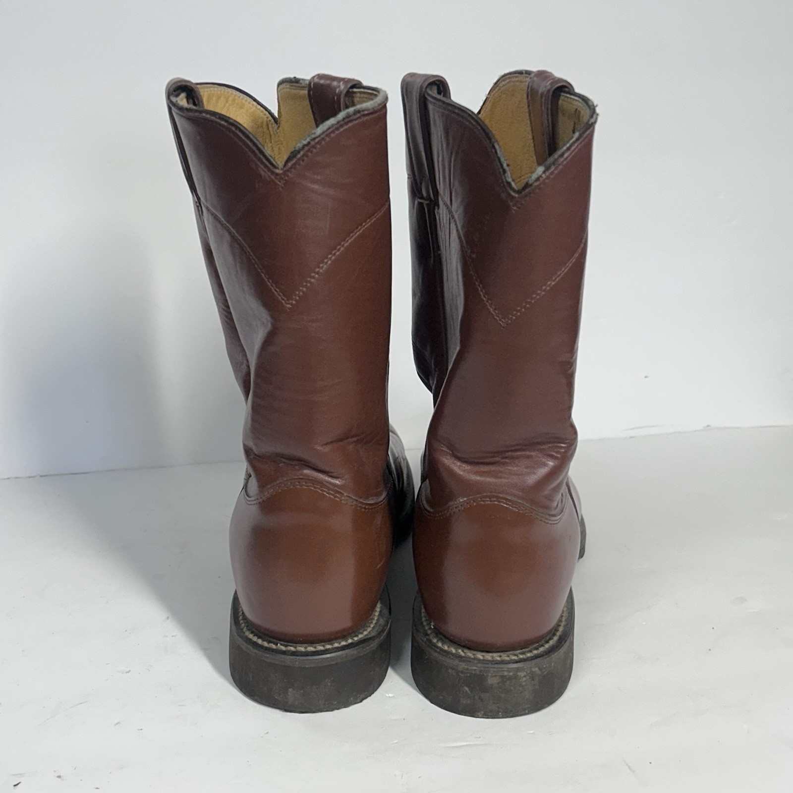 Classic Justin Ropers Men’s Western Cowboy Boots Style 3003 Brown 12 ...