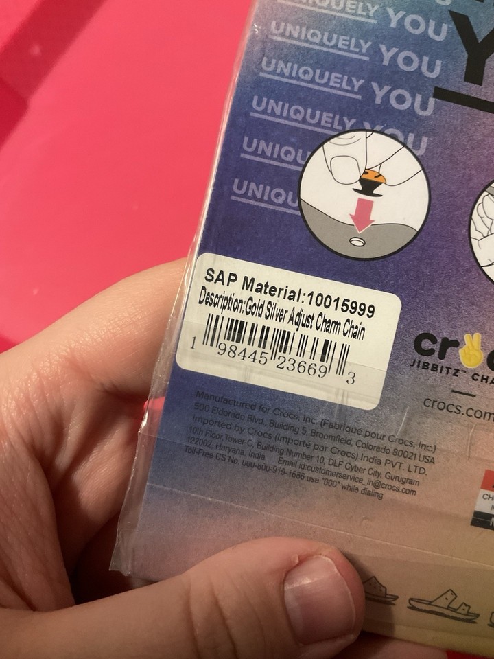 Crocs Gold and Silver Adjust Charm Chain Jibbitz | eBay