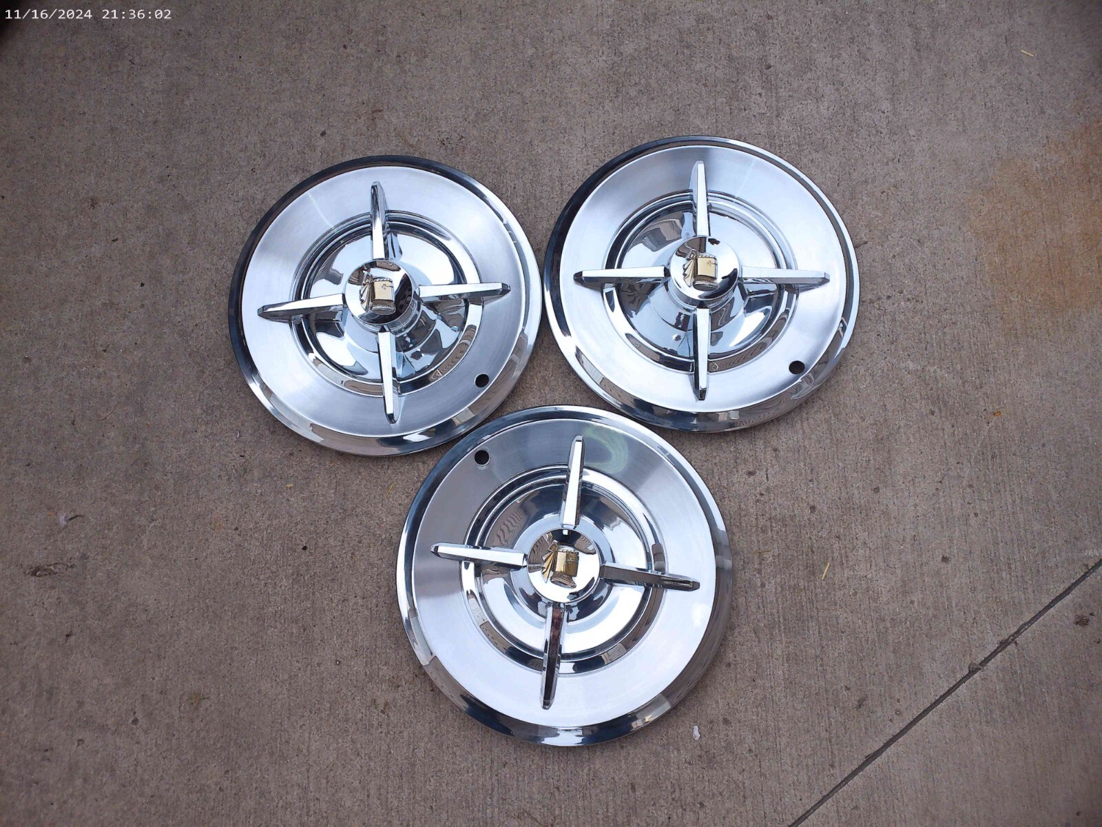 Wheel Covers Group Of 3 Nice 1957 1958 Dodge Lancer 14″ Spinner Hubcaps ...