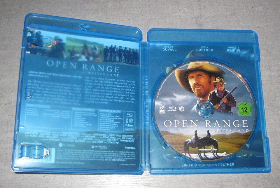Open Range Blu-Ray Weites Land Kevin Costner Wendecover Deutsch Horizon ...