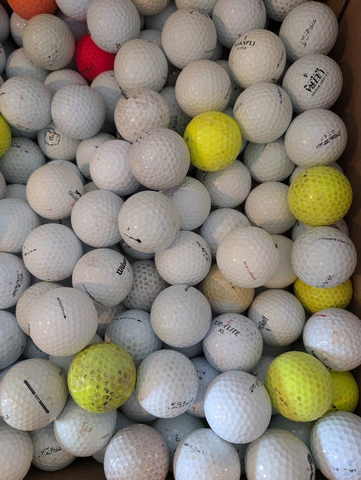 600 Used Range Balls Hit Away Golf Ball Practice Shag Bag D Grade AA | eBay